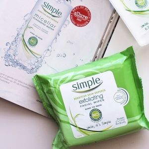Simple | Makeup | 52 New Simple Exfoliating Facial Wipes 25ct | Poshmark